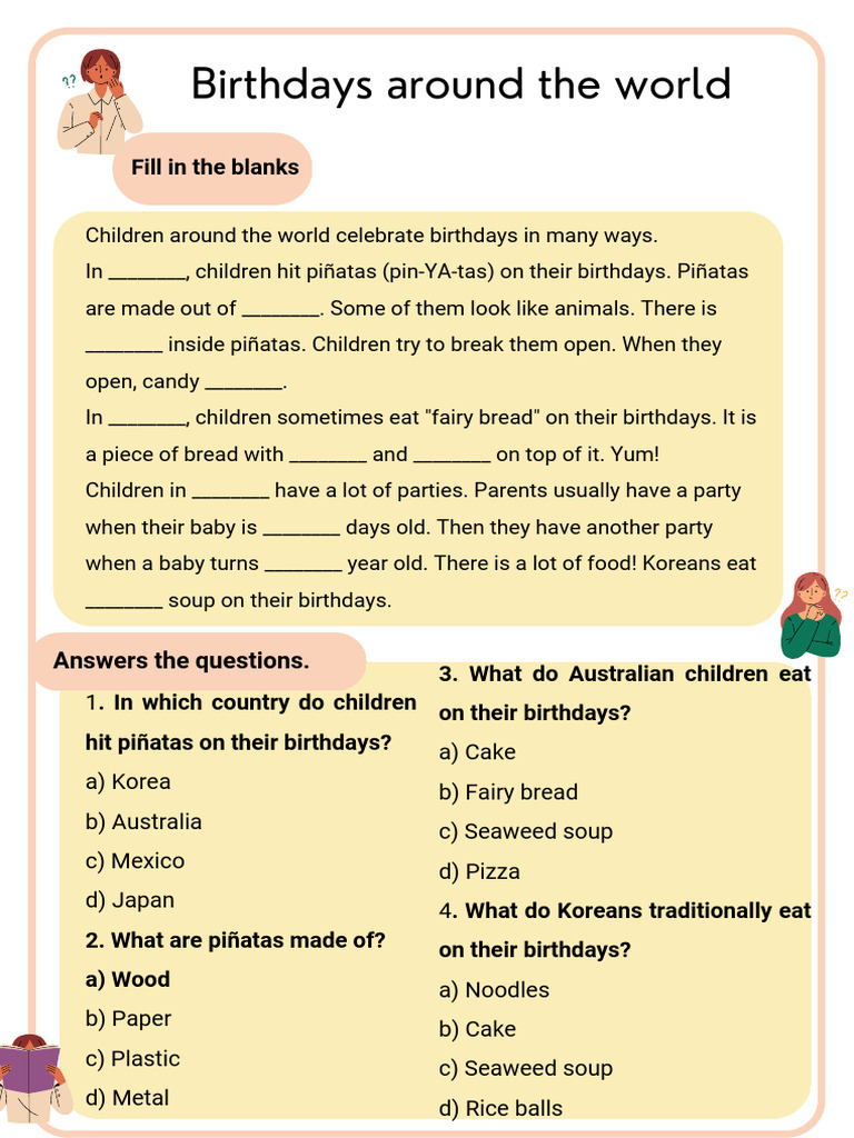 Global Birthday Traditions for Kids | PDF