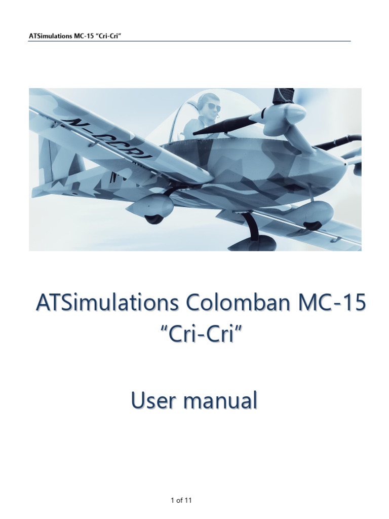 ATS Cri-Cri User Manual | PDF | Software | Aviation