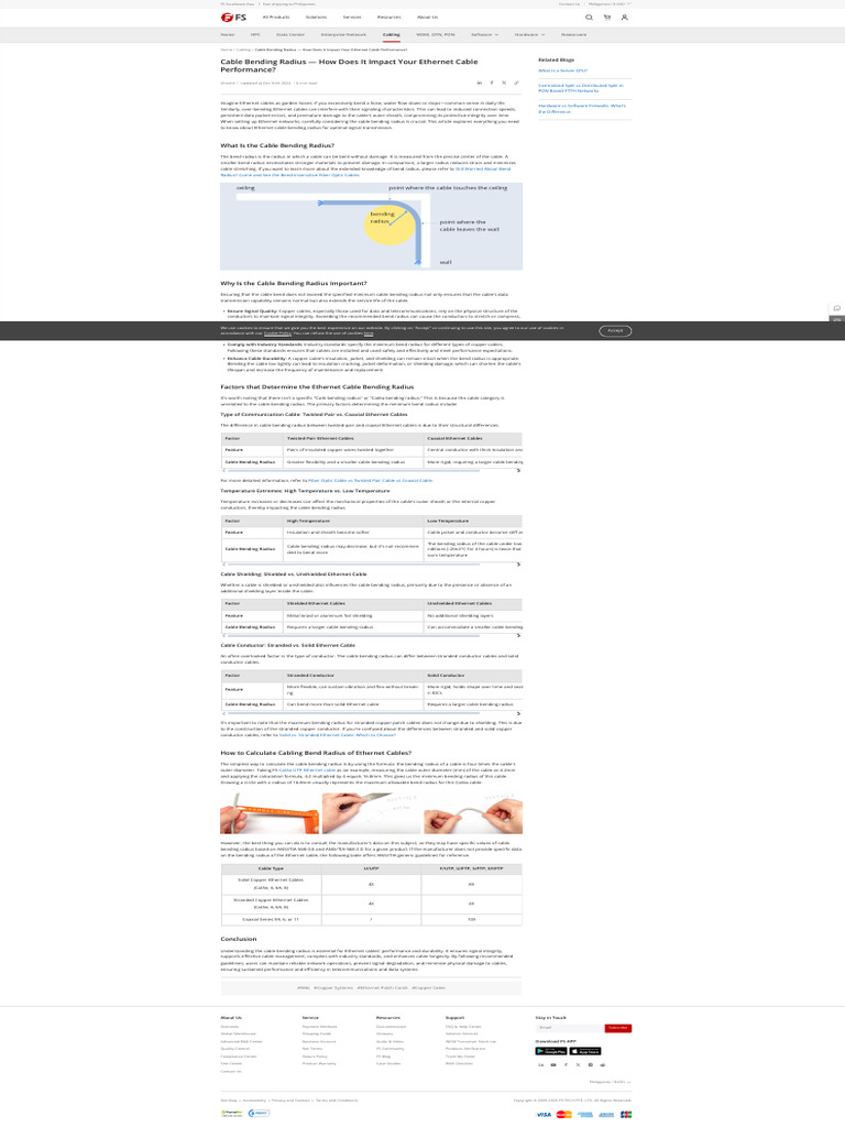 How Does Cable Bending Radius Impact Your Ethernet Cable Performance ...
