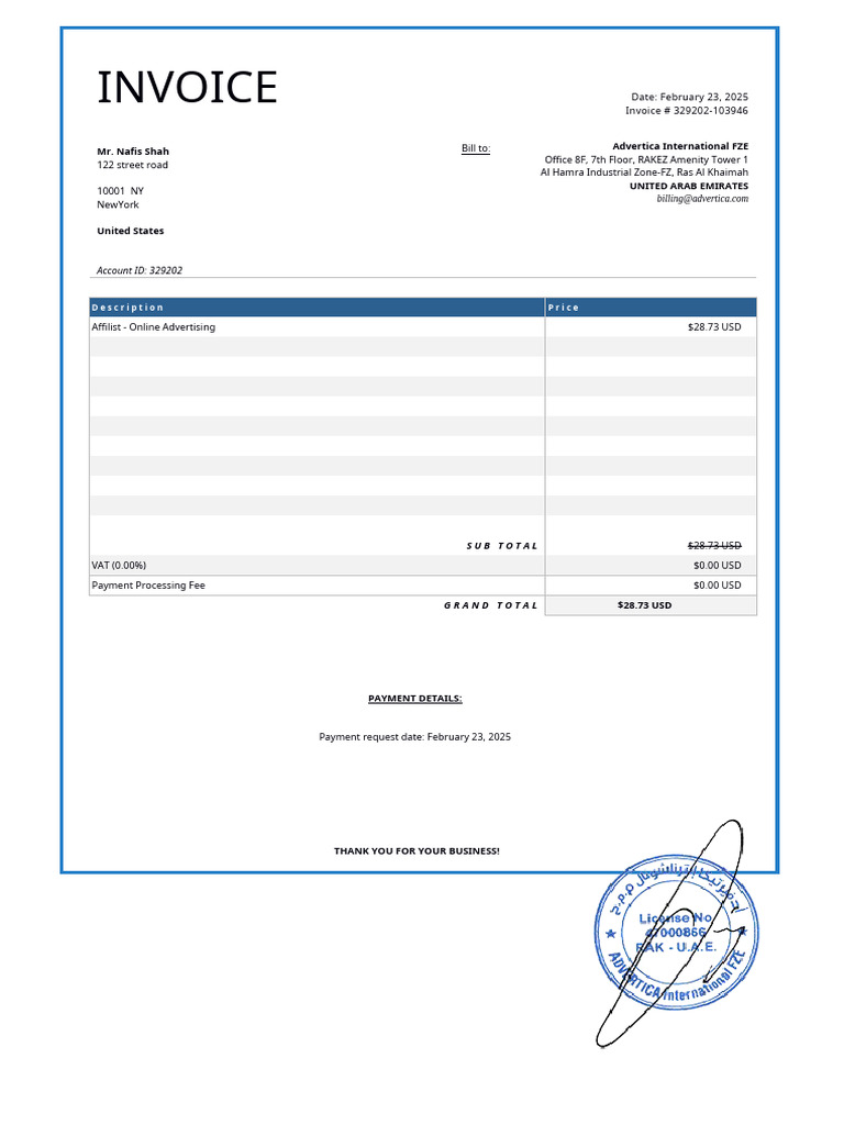 Invoice - 2025-02-23 02 - 11 - 13 | PDF