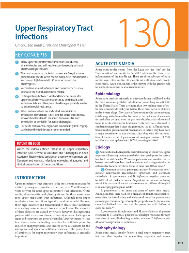 Upper Respiratory Infection Guidelines | PDF | Pneumonia | Clinical ...