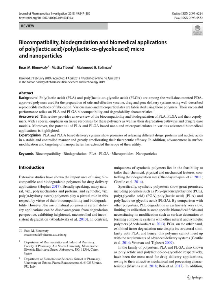 Elmowafy Et Al | PDF | Polymers | Chemical Substances