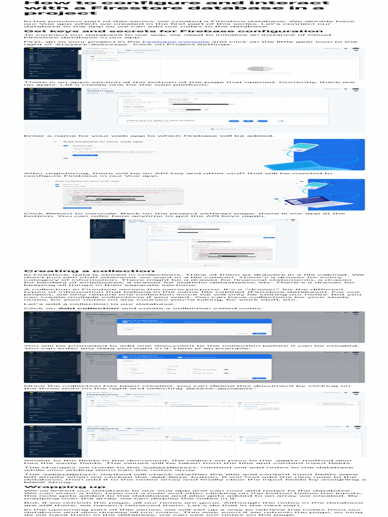How To Configure and Interact With A Firestore Database in A Project | PDF