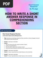Short Answer Response Guidelines | PDF
