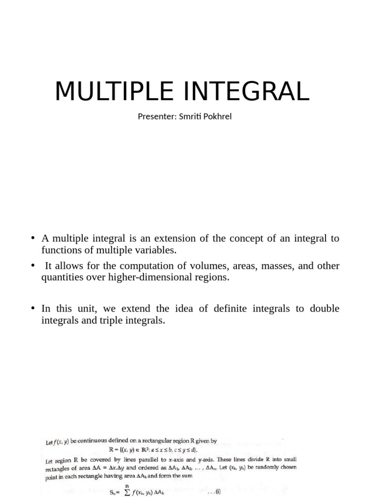 Multiple Integral | PDF