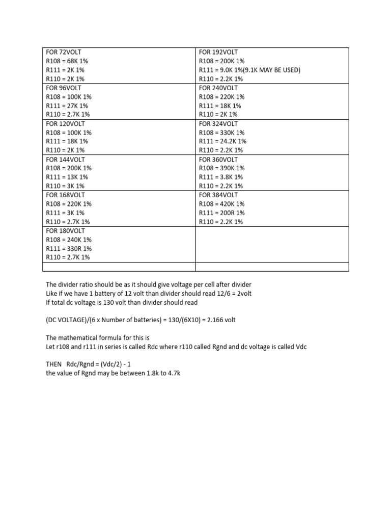 Batt Selection Table 5 30 v06 | PDF