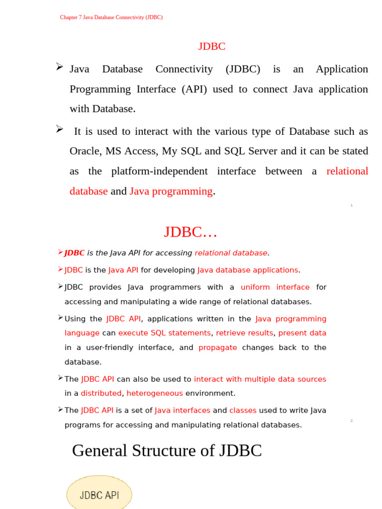 Java chapter 7 and 8 JDBC and Servelets | PDF | Databases | My Sql