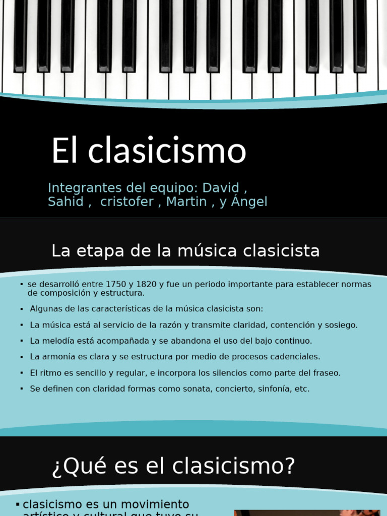 El Clasicismo.pptx 44 (1) | PDF | Periodo Clásico (Música) | Orquestas