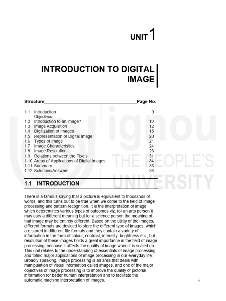 MCS-230 | PDF | Sampling (Signal Processing) | Image Resolution