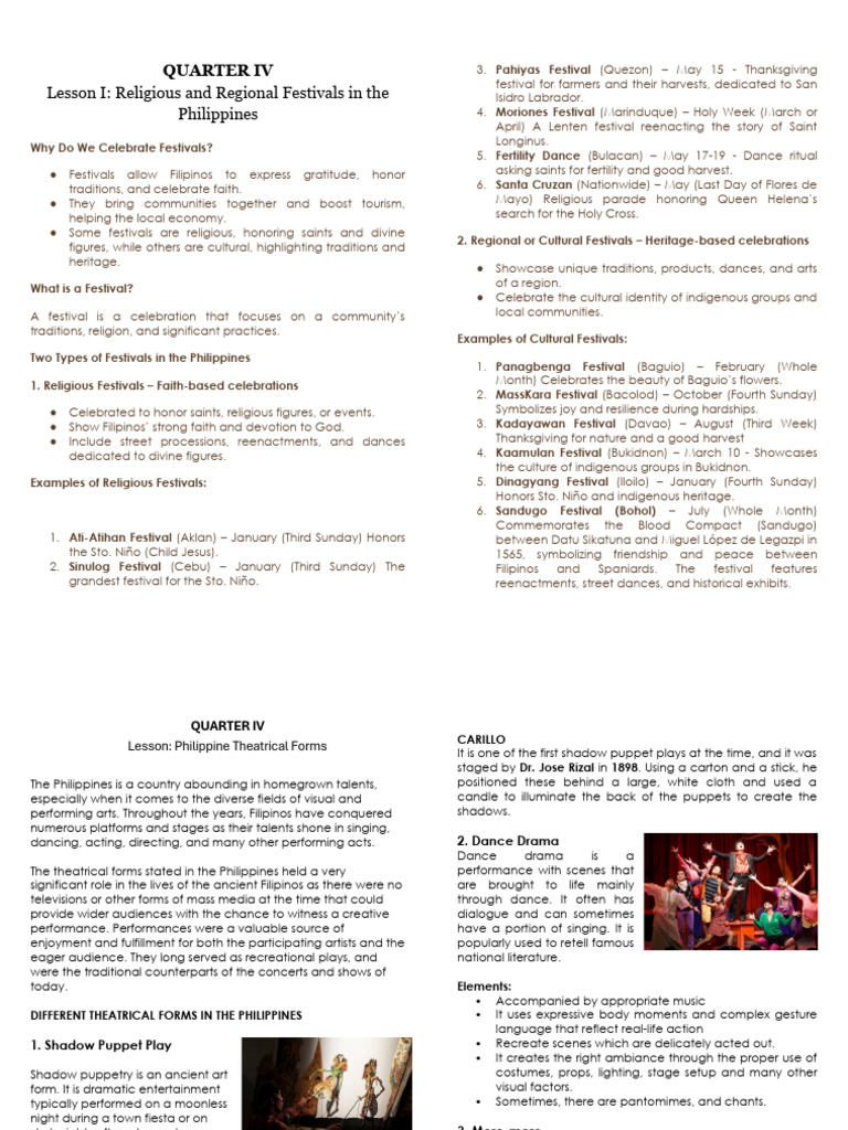 Philippine Religious and Regional Festivals | PDF