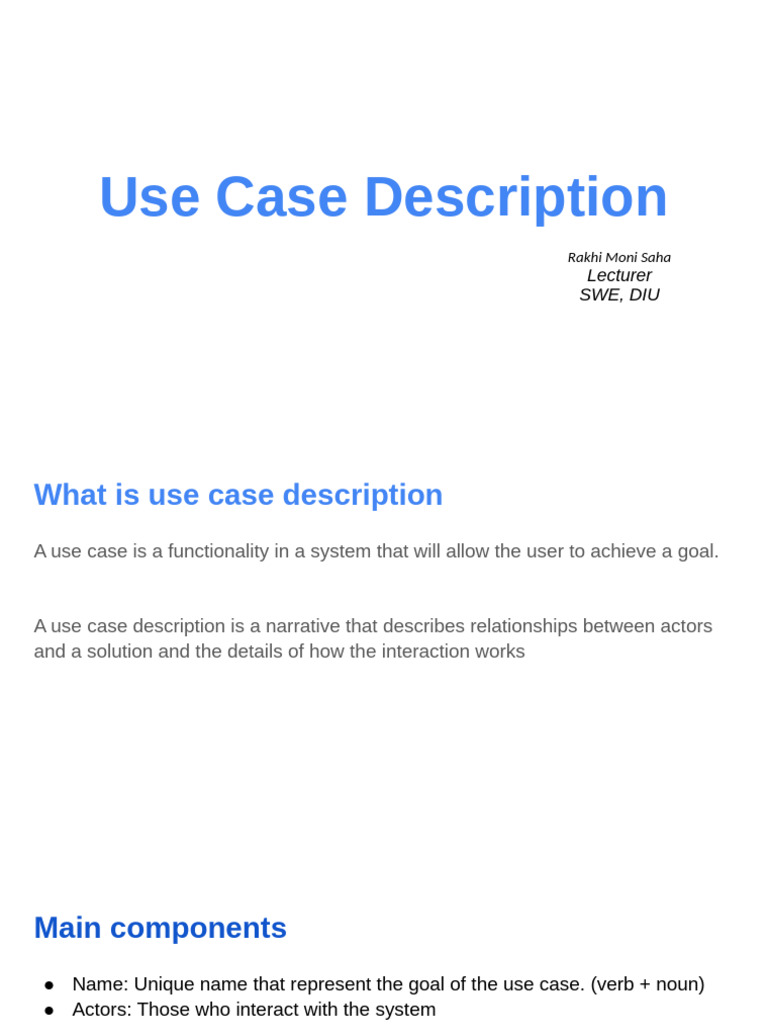 Understanding Use Case Descriptions | PDF