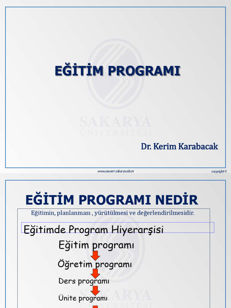 Ders Egitim Programlari | PDF