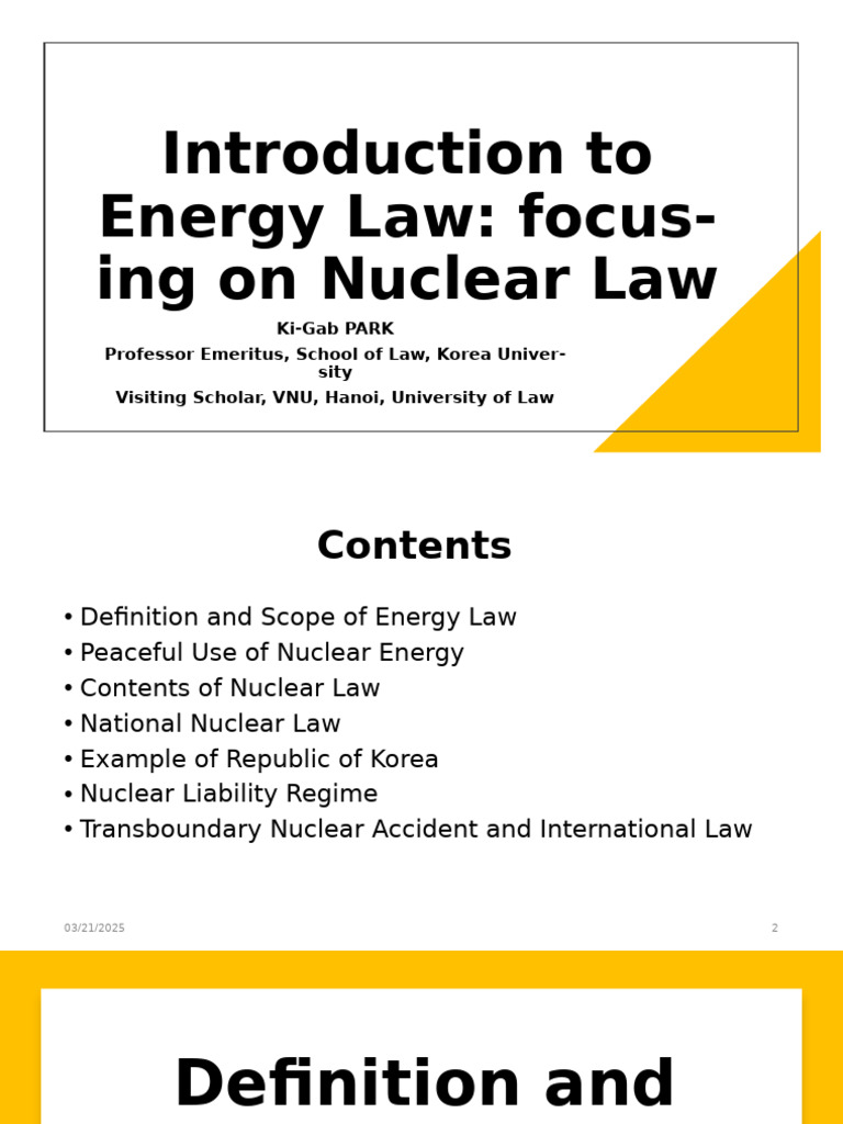 Overview of Nuclear Energy Law | PDF | Nuclear Power | Nuclear Safety ...