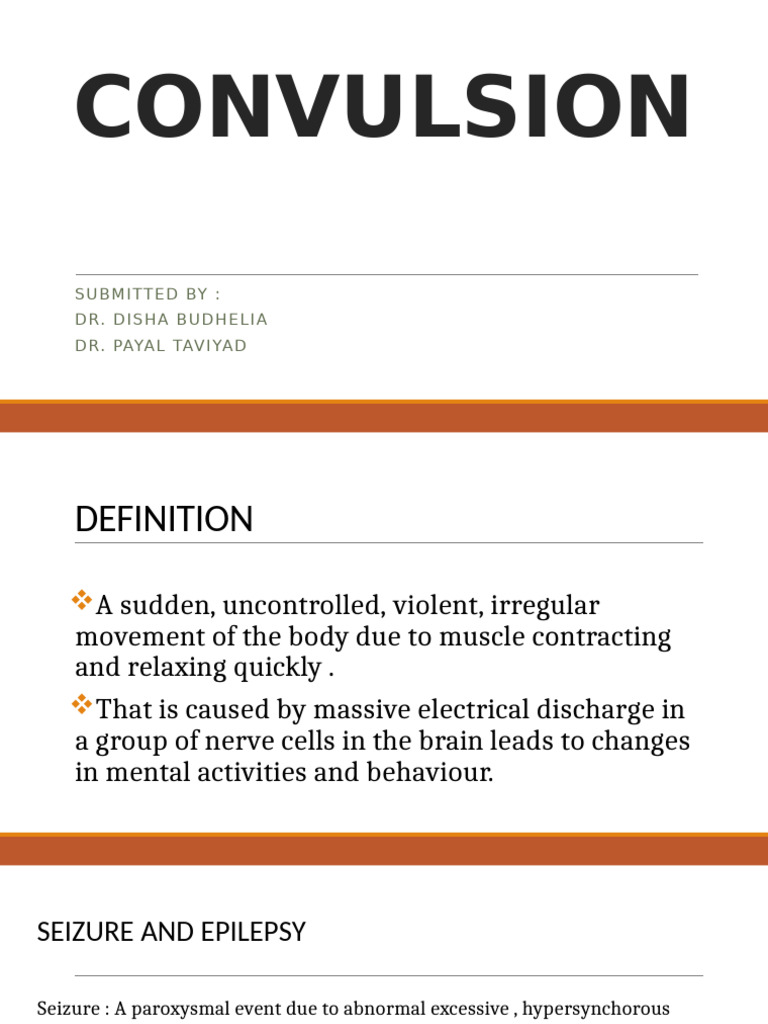 CONVULSION | PDF | Epilepsy | Neuroscience