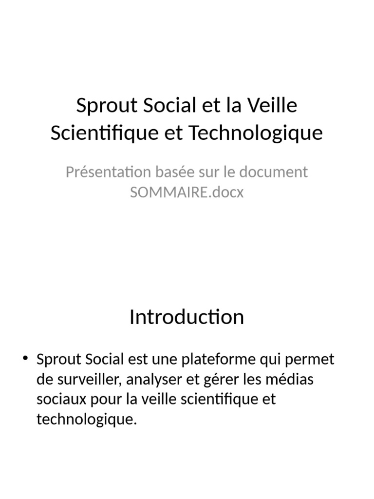 Presentation Sprout Social | PDF