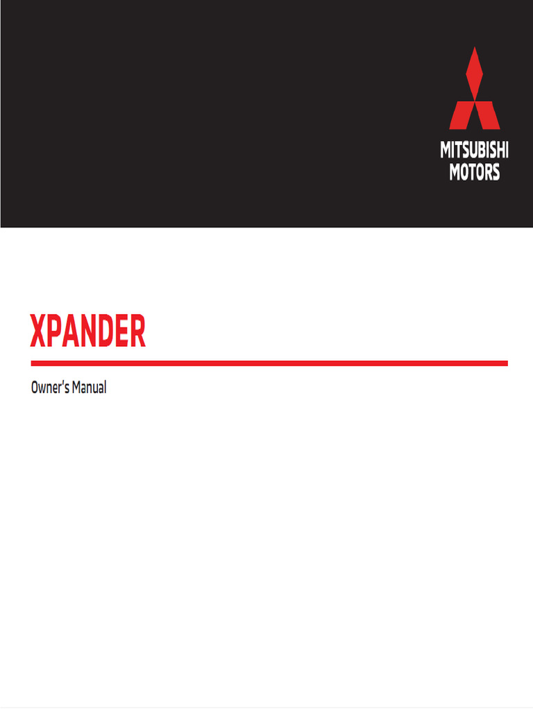 Mitsubishi Xpander User's Manual - ID | PDF