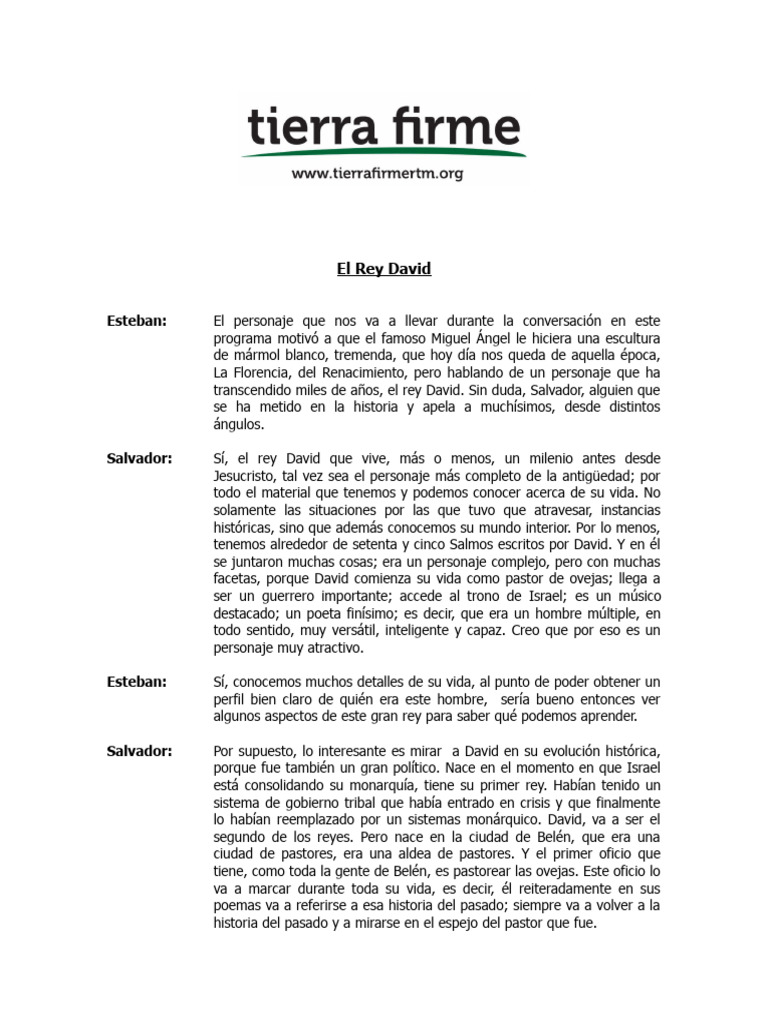 El Rey David | PDF | David | Jerusalén
