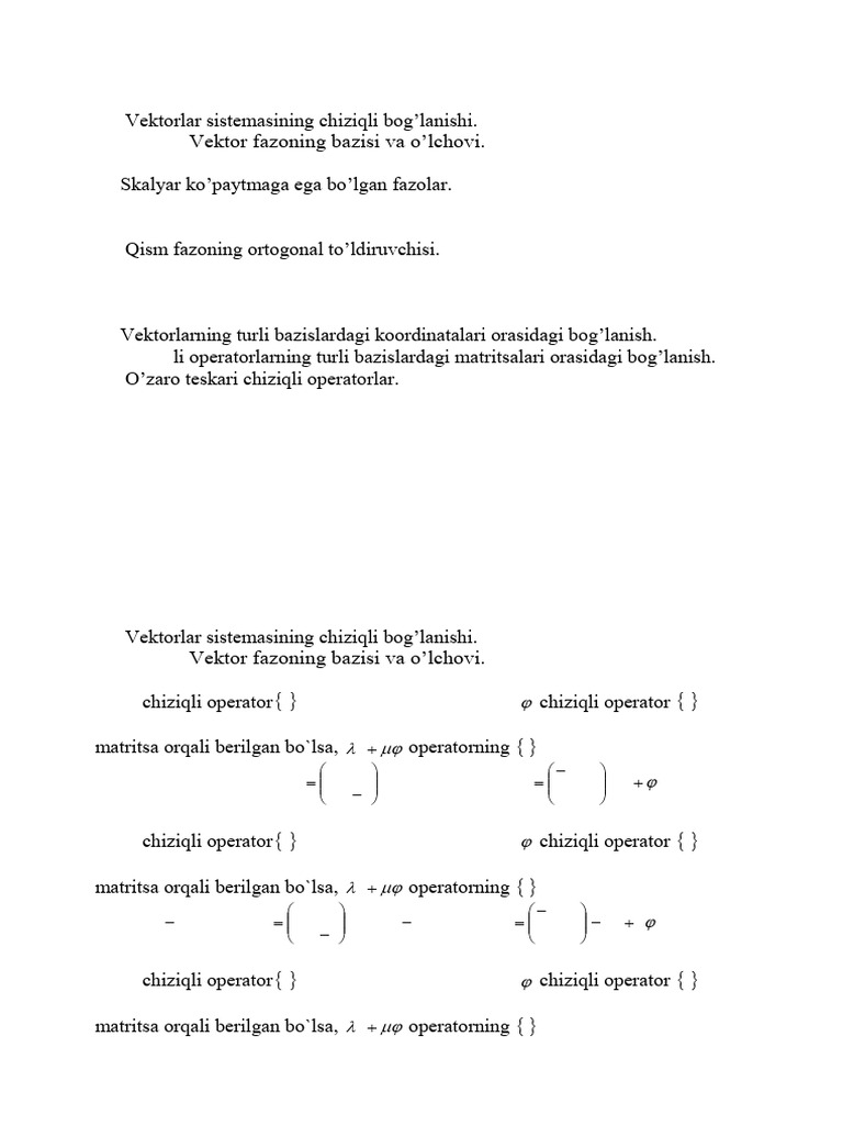 Oraliq 1 ASN Tizimda | PDF