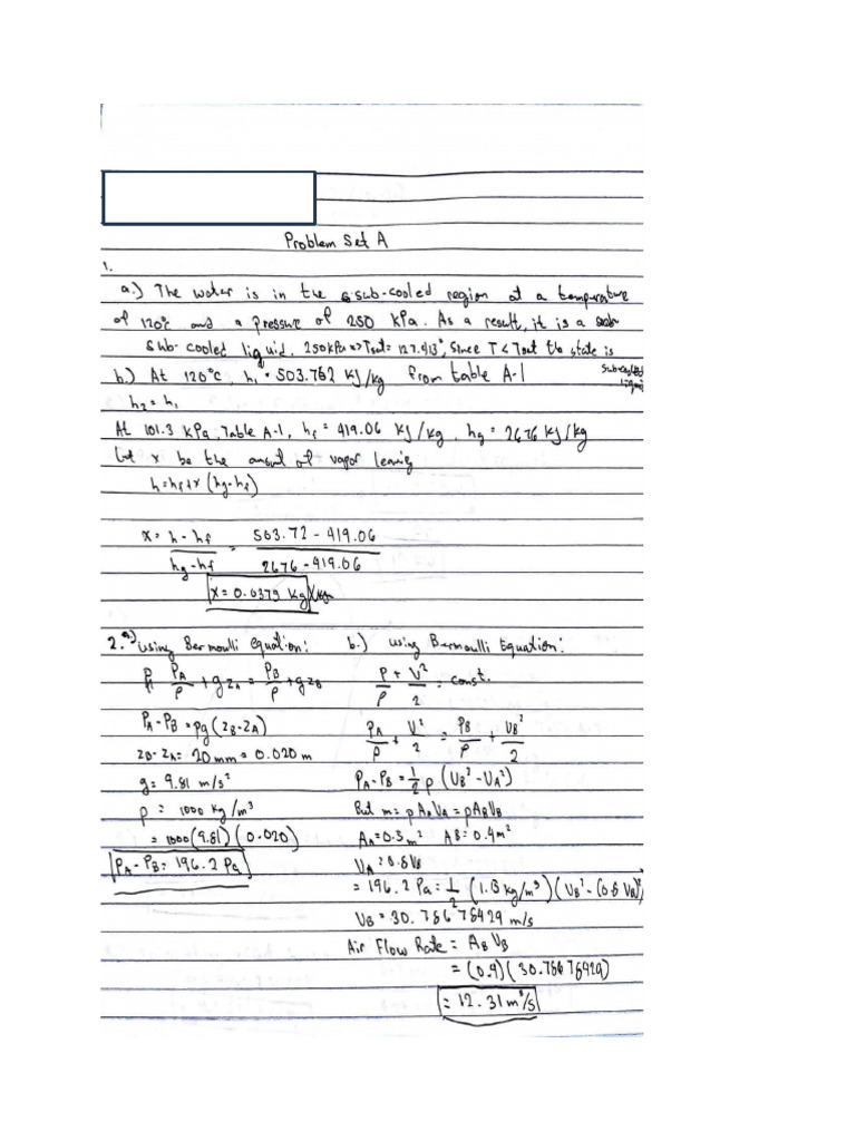 Me115 Problemset A | PDF