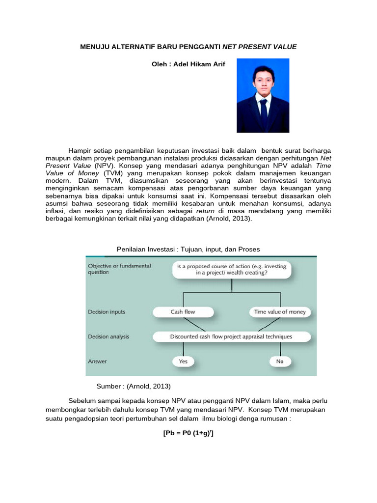 Menuju Alternatif Baru Pengganti Net Present Value | PDF