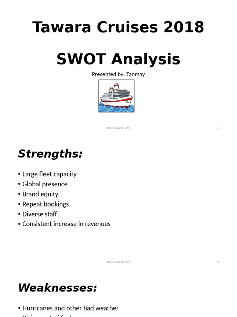 Tawara Cruises SWOT Analysis 2018 | PDF