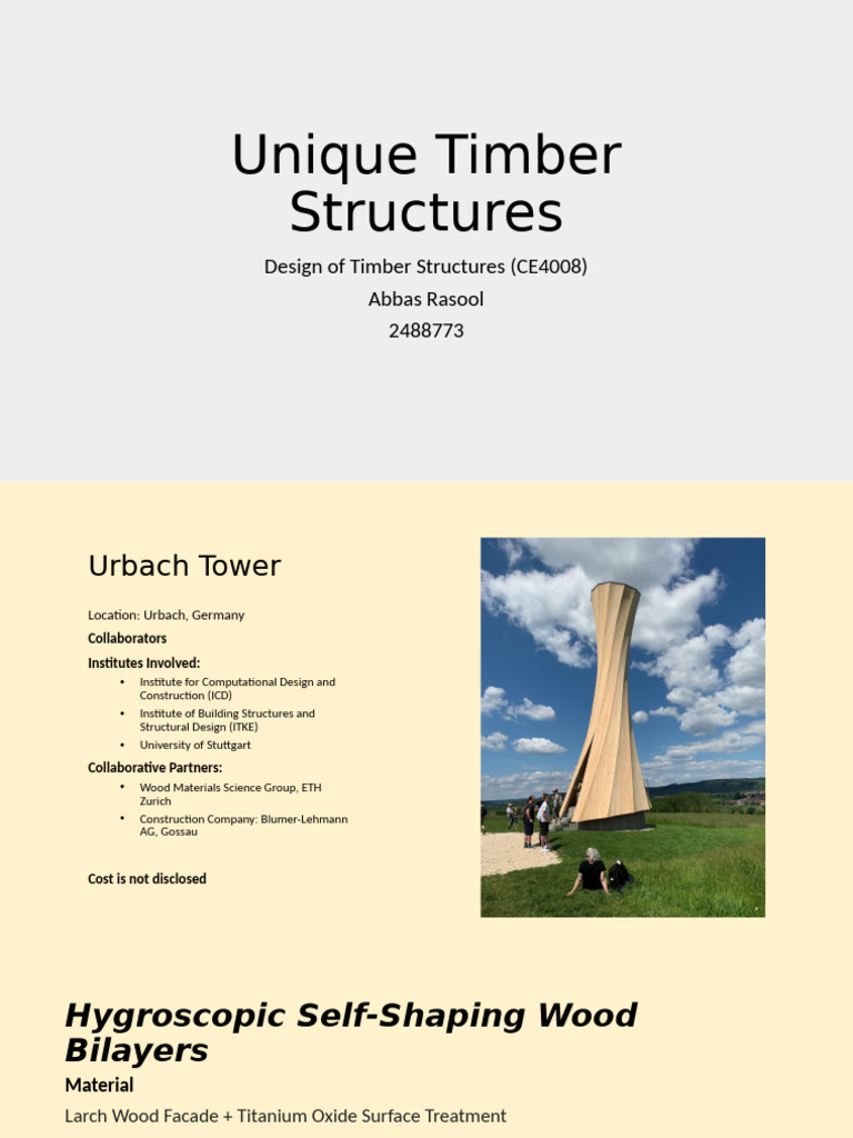 Unique Timber Structures | PDF | Building Technology | Civil Engineering