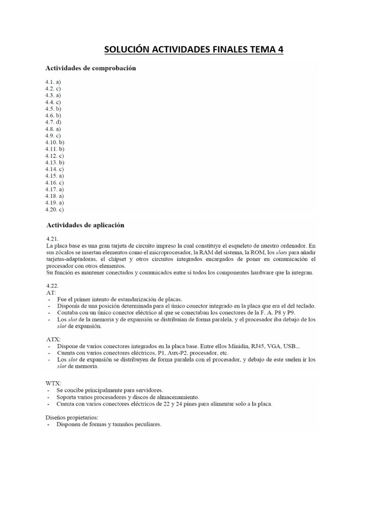 Solución Actividades Finales Tema 4 | PDF