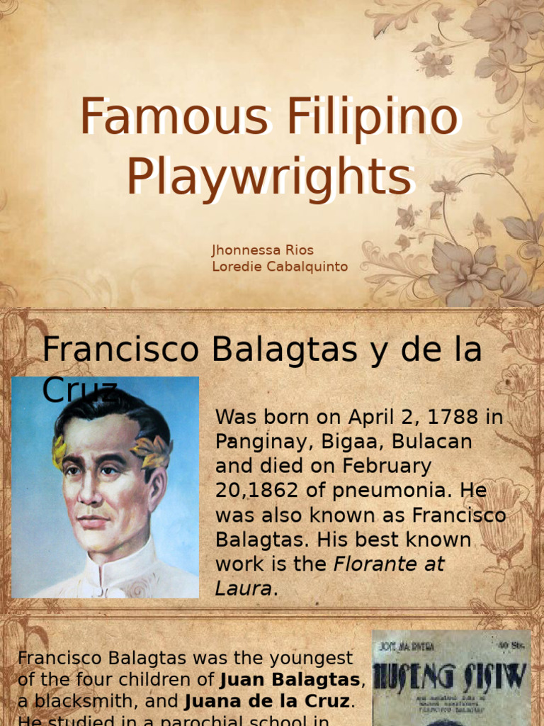 Notable Filipino Playwrights and Directors | PDF