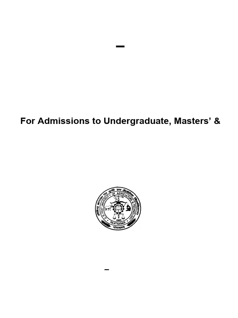 Prospectus-2025GBPUAT | PDF | University And College Admission | Doctor ...