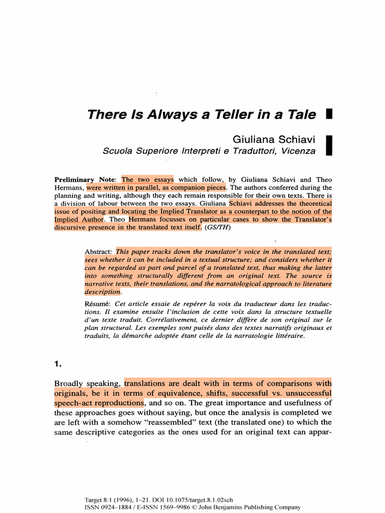 Jiuliana Schiavi-Implied Translator | PDF | Narrative | Translations