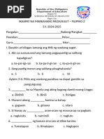 Grade 1 - Babala Worksheets | PDF