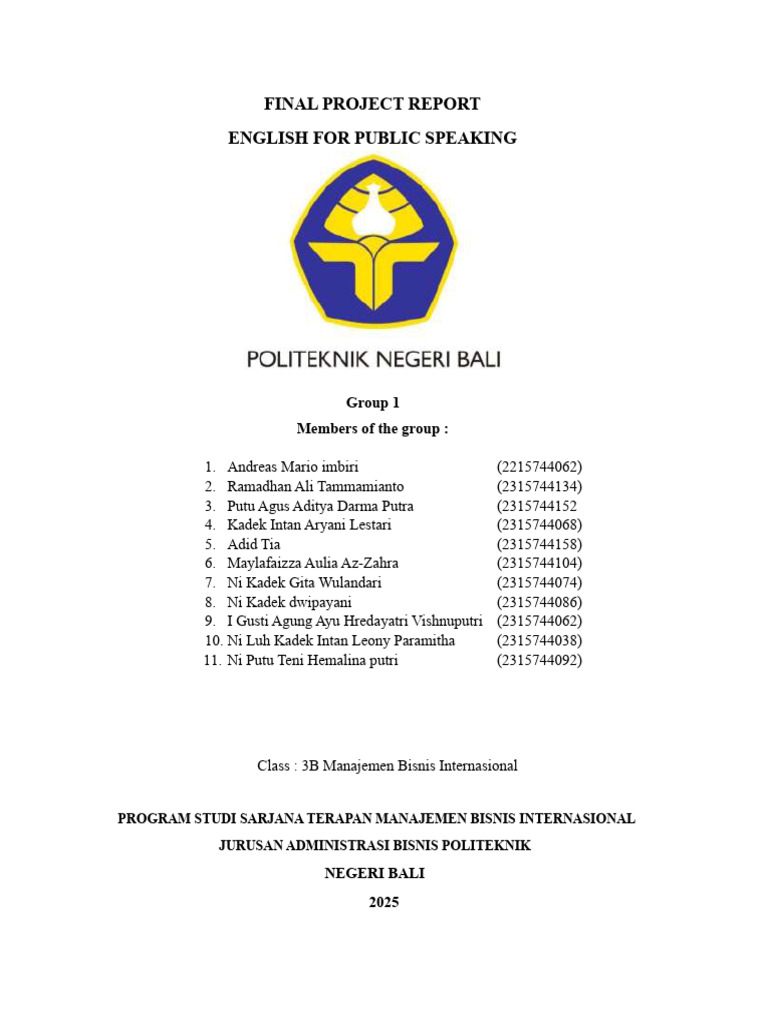 GROUP 1_3B MBI_ EFPS FINAL PROJECT REPORT | PDF | Sustainability | Marketing Strategy