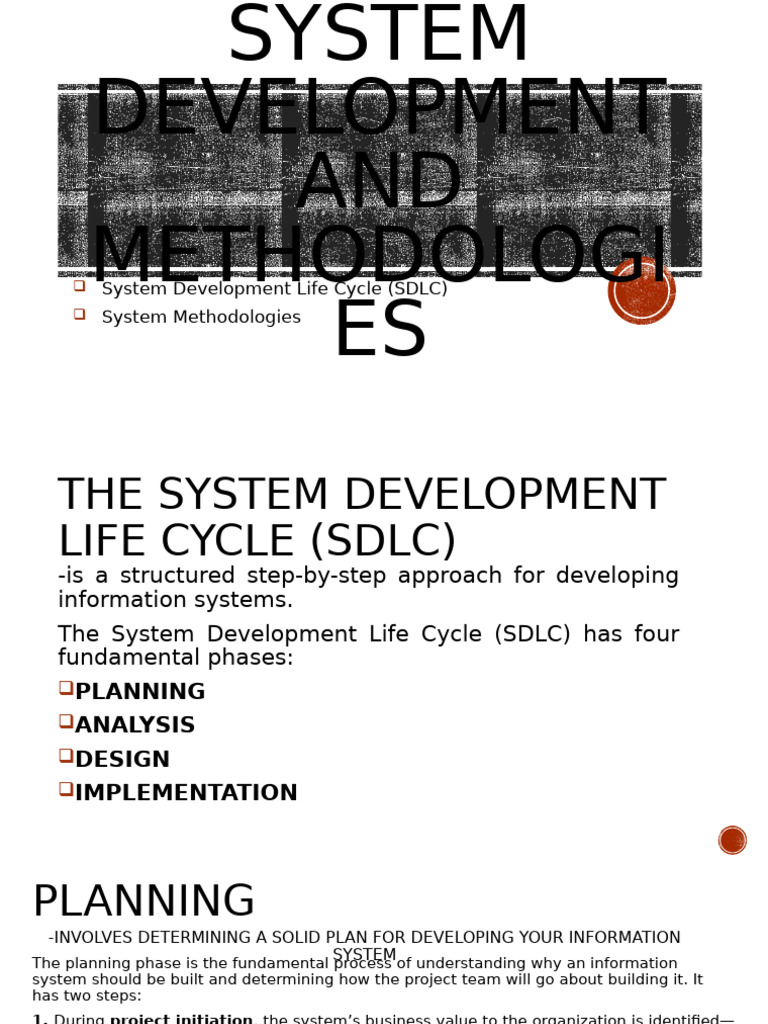 SYSTEM DEVELOPMENT and Methodologies | PDF | Software Development ...
