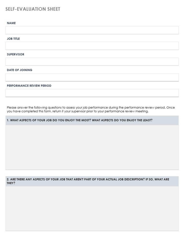 Ashiraj Employee Self Assessment Page 1 | PDF