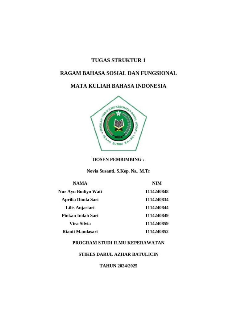 Matkul B.indo TS1 | PDF