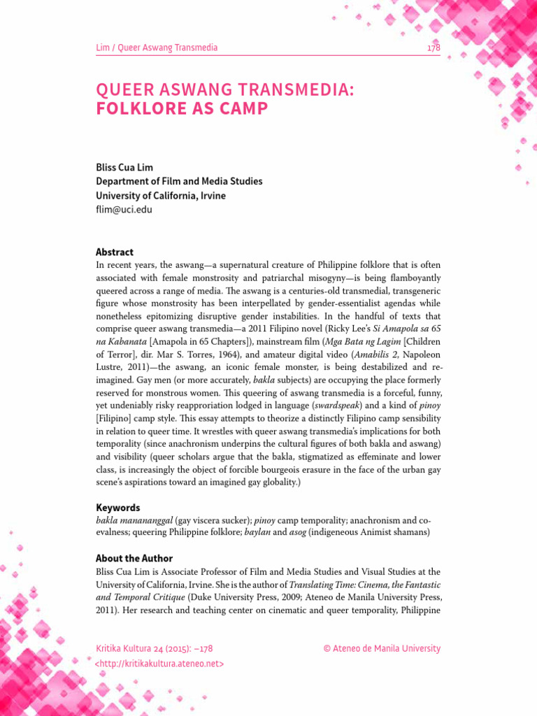 Queer Aswang: Folklore Reimagined | PDF | Folklore