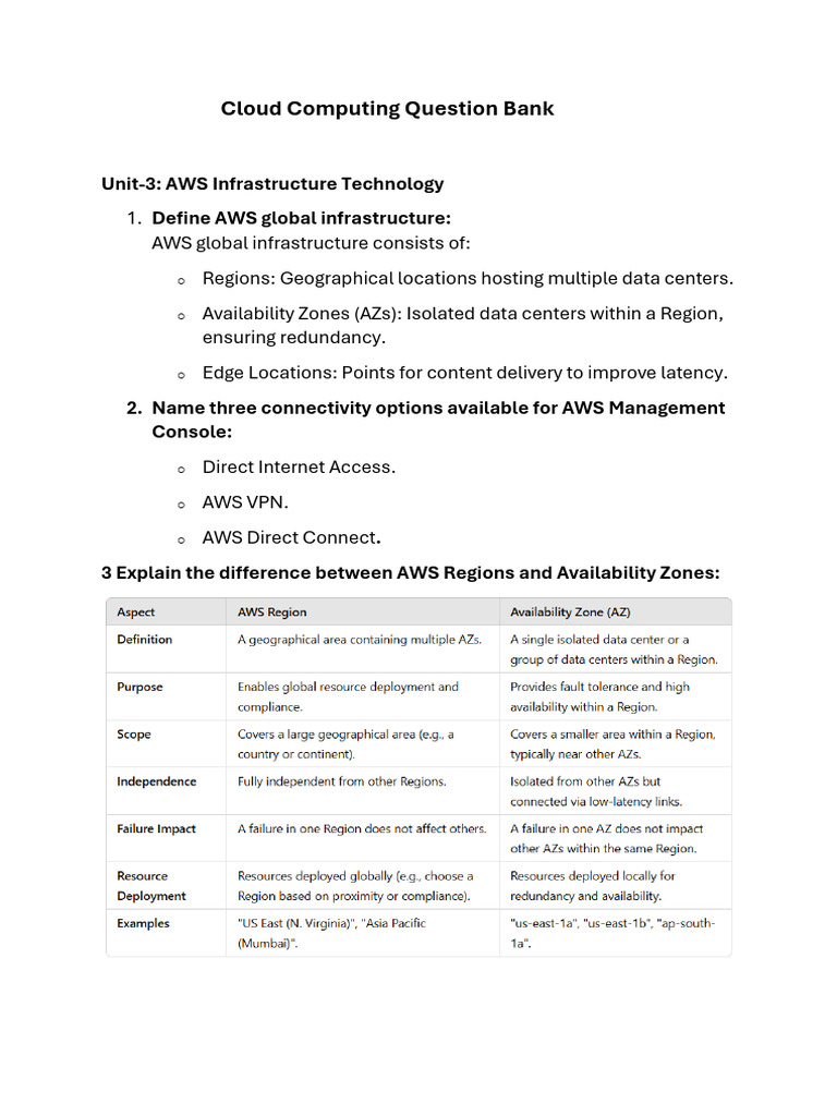 AWS Cloud Infrastructure and Services Guide | PDF | Databases | Amazon ...