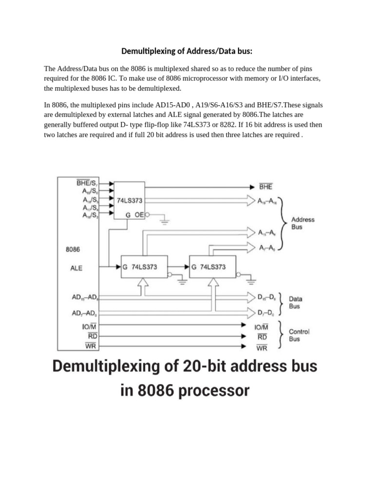 Demultiplexing of Address-Data bus | PDF
