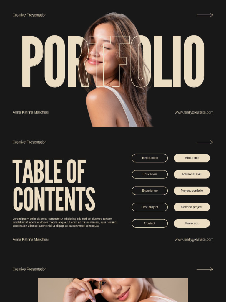 Black Brown Modern Creative Portfolio Presentation | PDF