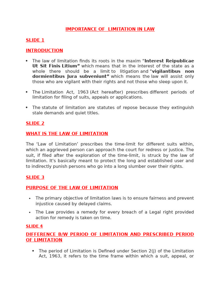 Understanding Limitations in Law | PDF | Statute Of Limitations | Lawsuit