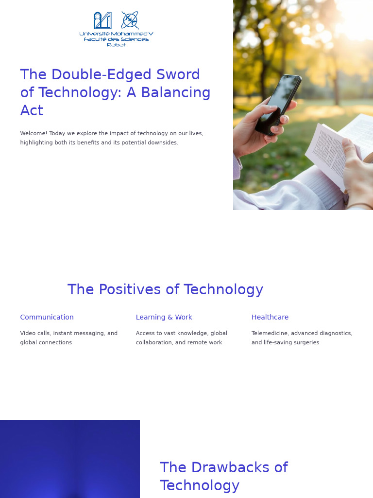 The Double Edged Sword of Technology A Balancing Act | PDF