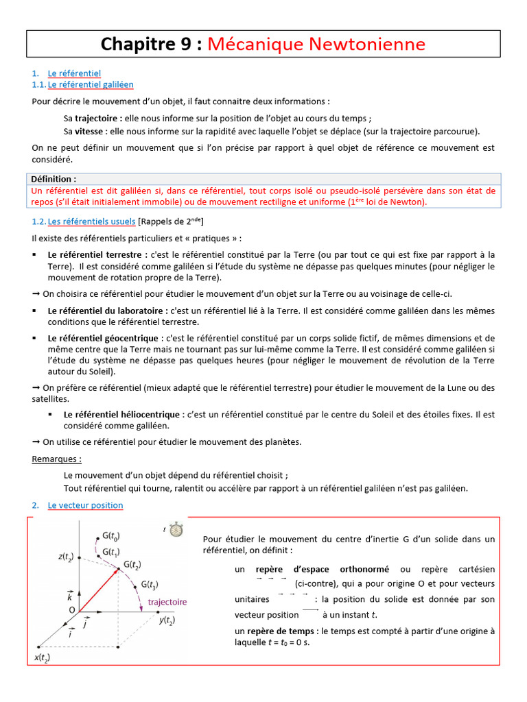 Chapitre 9-1 | PDF | Grandeur physique | Ingénierie mécanique
