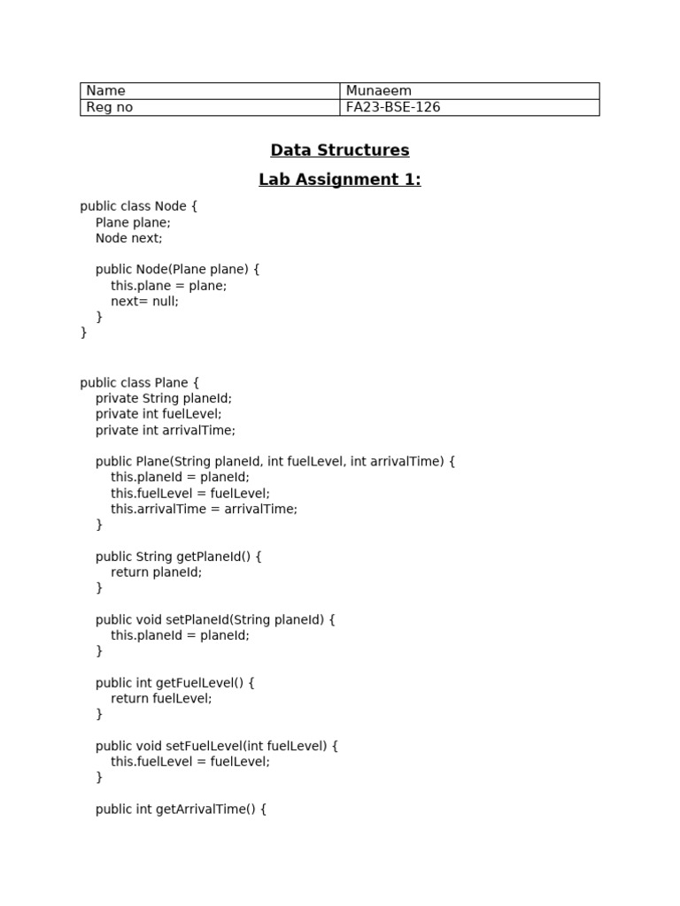 FA23 BSE 126 Lab Assignment1 | PDF