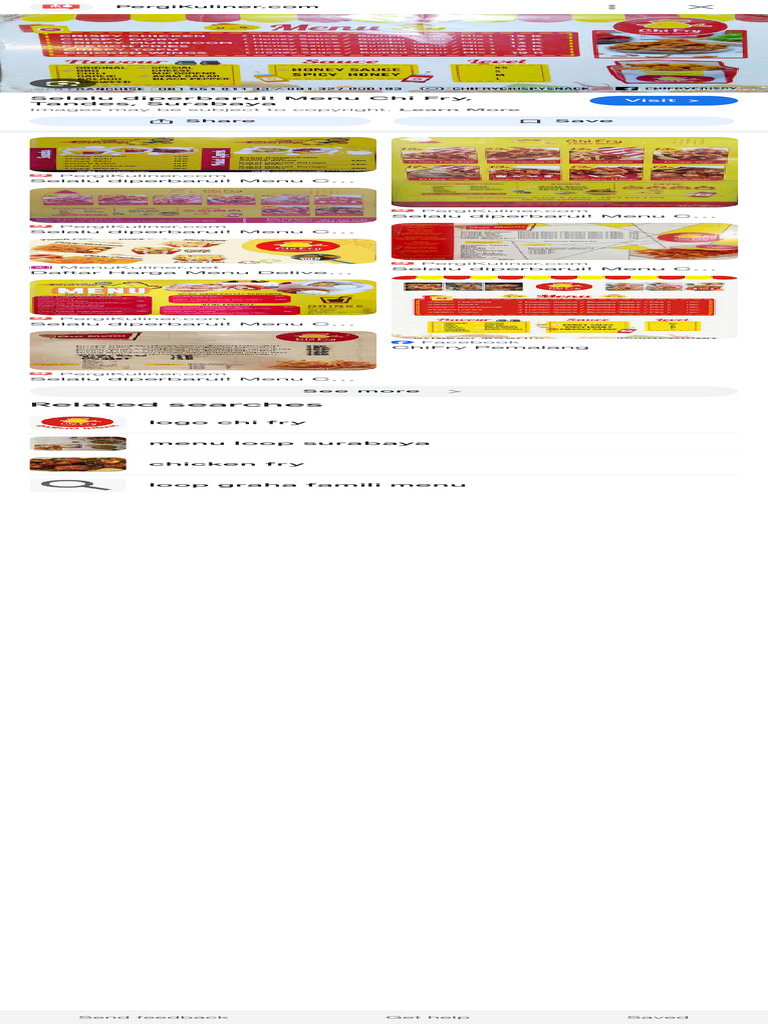 Chi Fry Menu - Google Search | PDF