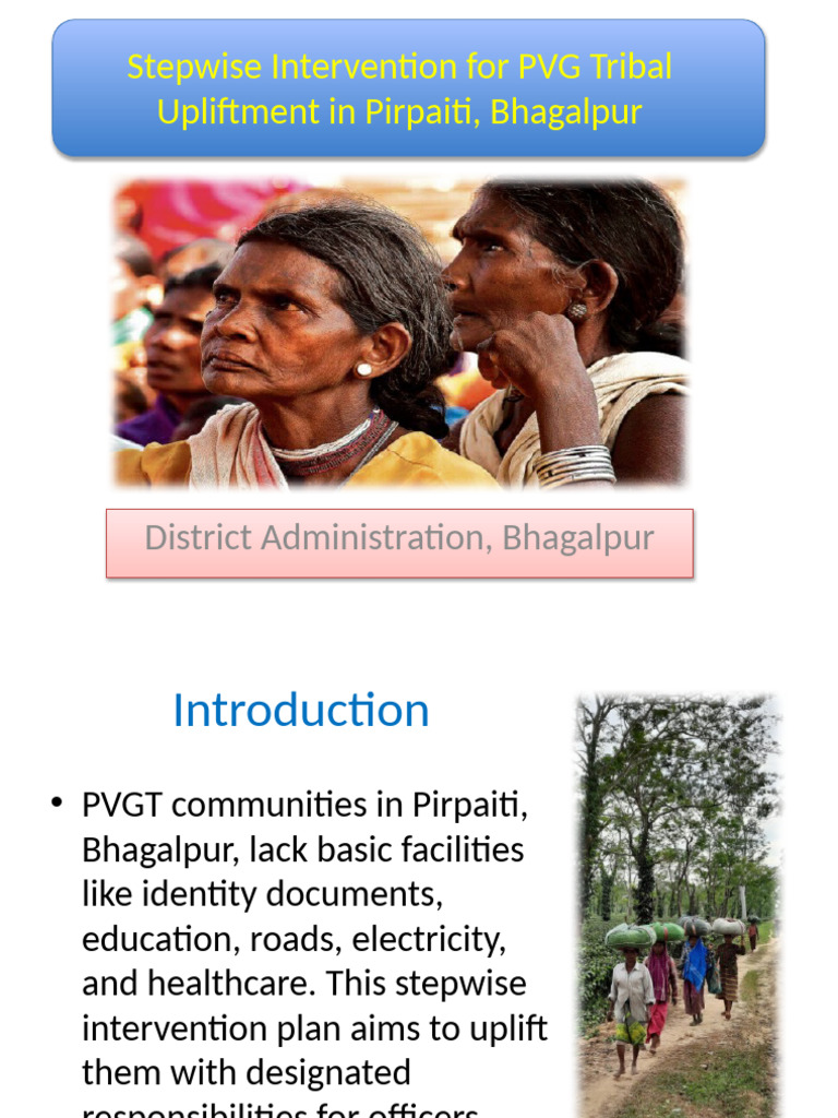 PVGT Upliftment Plan in Pirpaiti | PDF