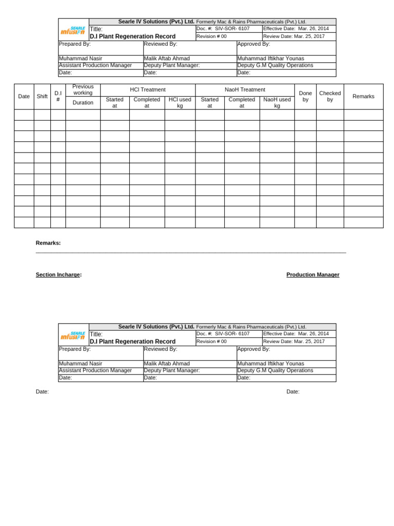 D.I Plant Regeneration Record | PDF