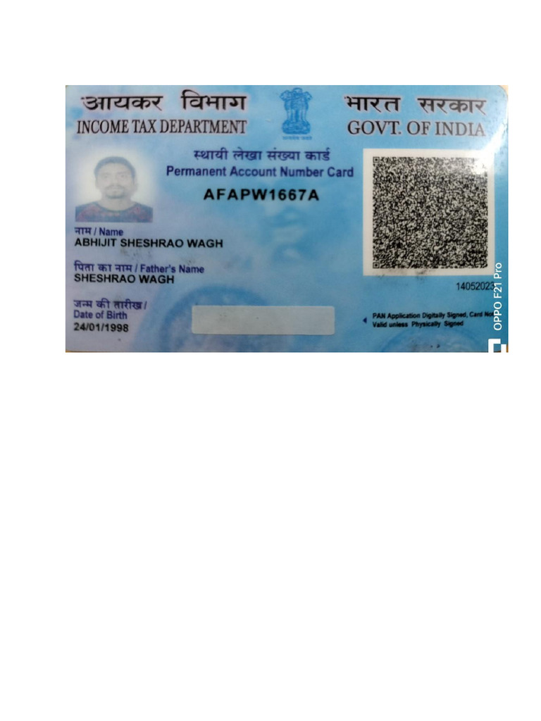Abhijit Wagh PAN Card | PDF