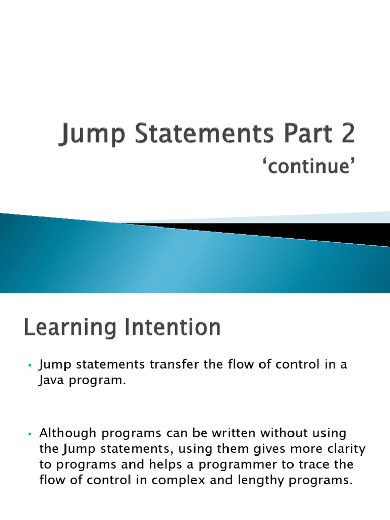 Understanding the 'Continue' Statement in Java | PDF | Control Flow ...