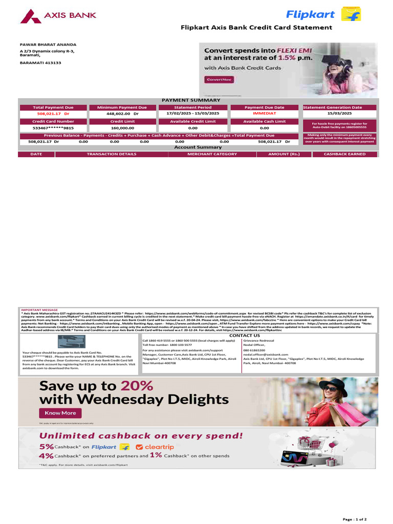 Credit Card Statement Unlocked | PDF | Credit Card | Banks