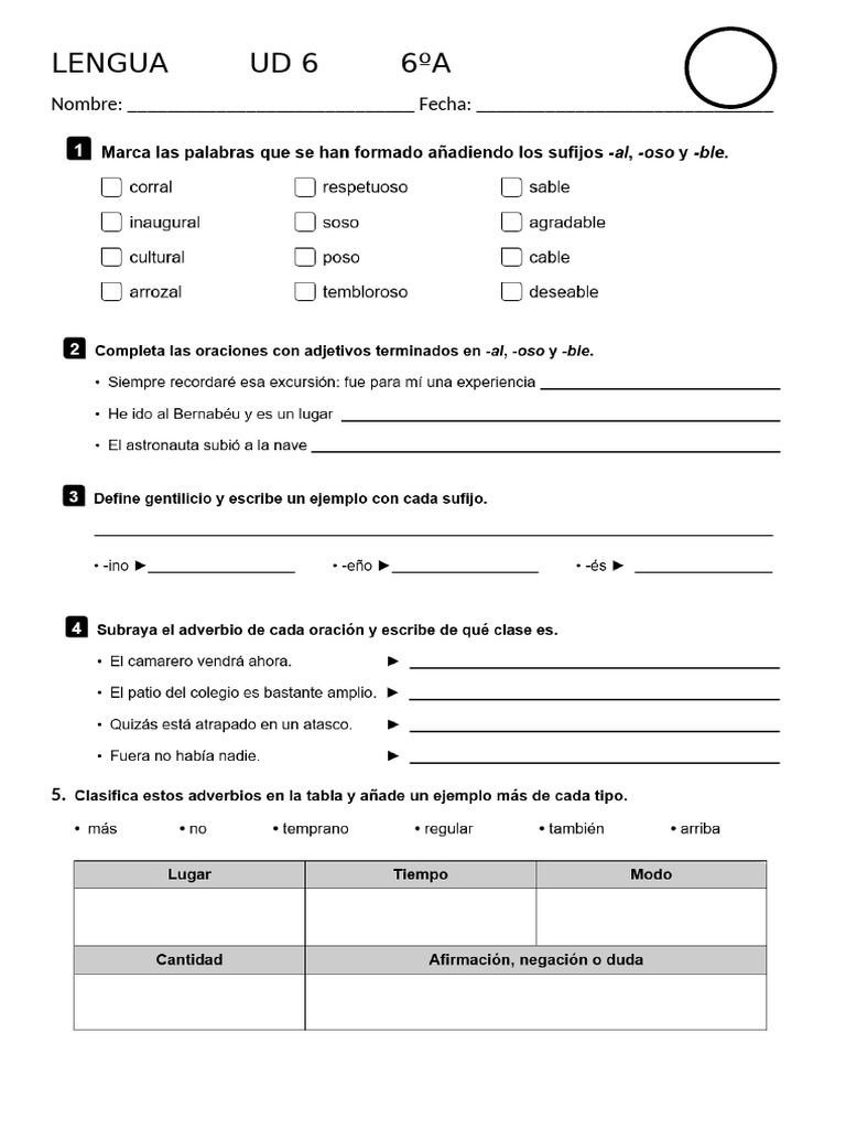 Ex Lengua Ud 6 | PDF